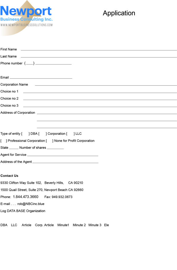 SOS FILING – Newport Business Consuting